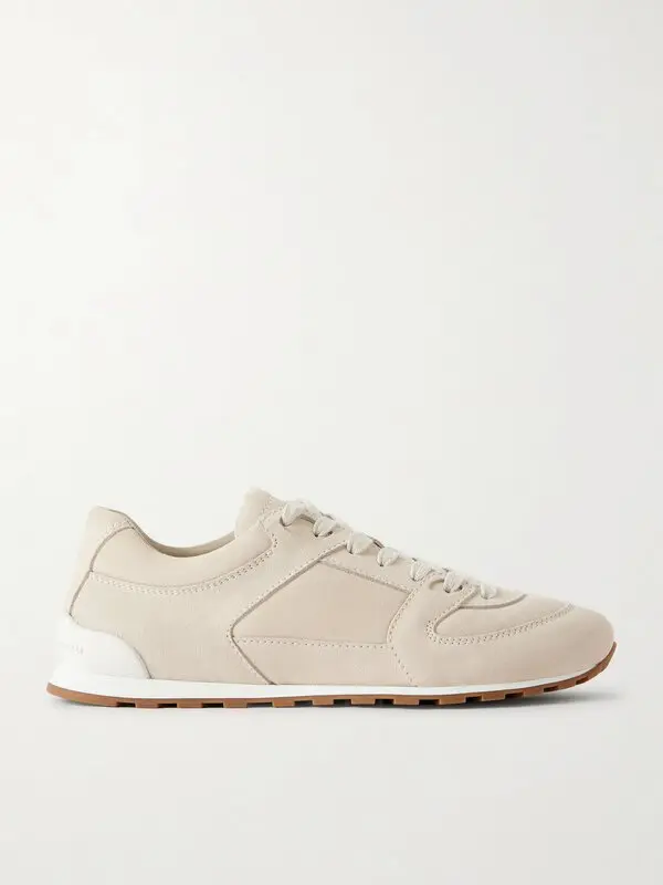 Brunello Cucinelli Suede Low Top Sneakers - Neutrals