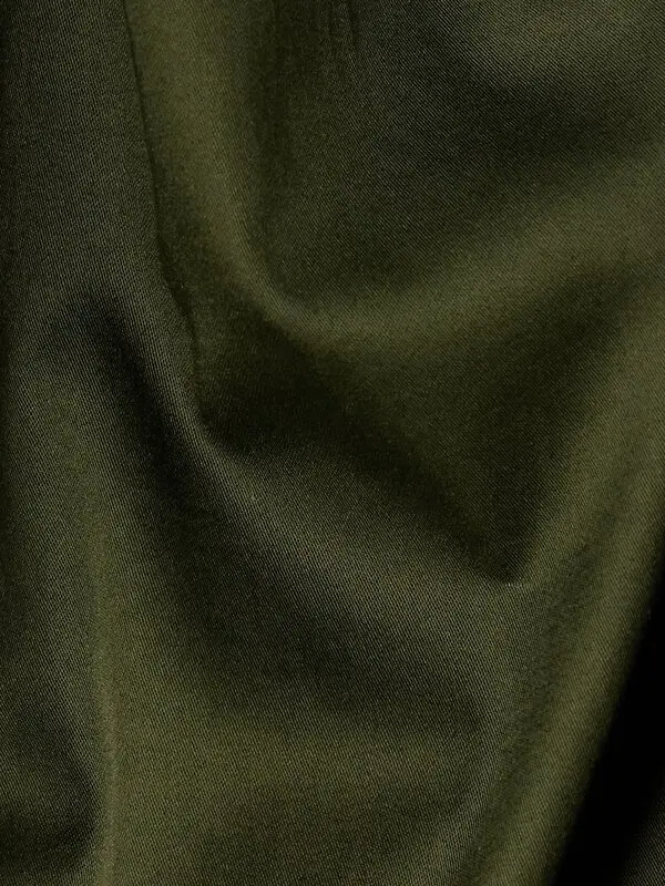 JOSEPH Nador Tie-detailed Cotton-sateen Blouse - Green