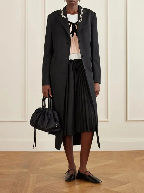 Simone Rocha Embellished Woven Coat