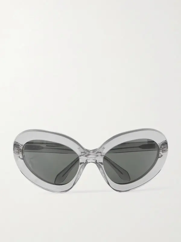Alaïa Round-frame Sunglasses - Gray