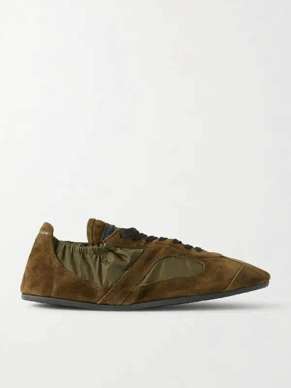Proenza Schouler Shell-trimmed Suede Sneakers - Green