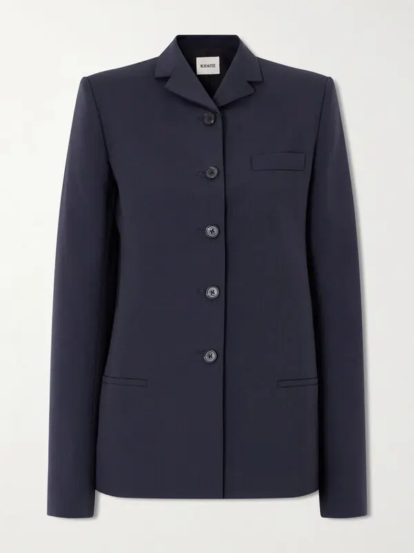 Khaite Celton Wool Blazer - Blue