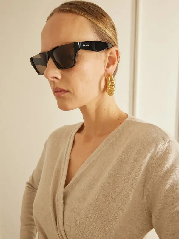 Alaïa Square-frame Sunglasses - Brown