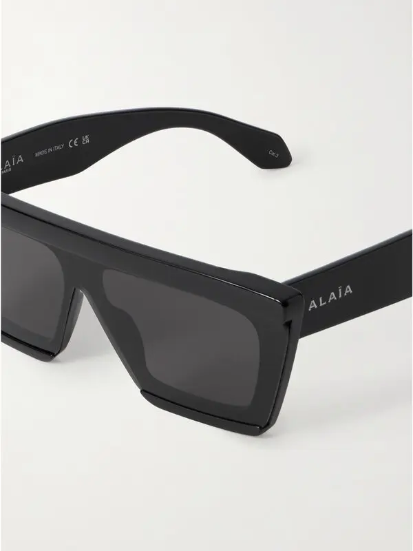 Alaïa D-frame Sunglasses - Black