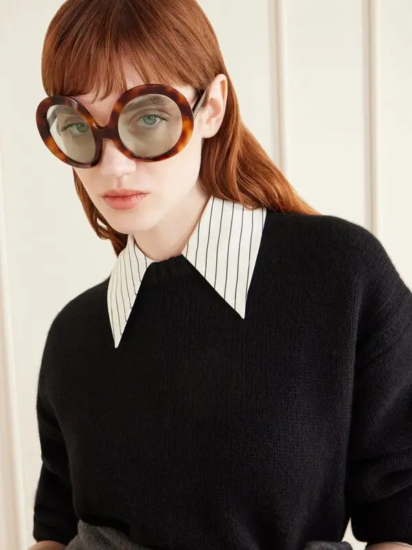 Celine Round-frame Acetate Sunglasses