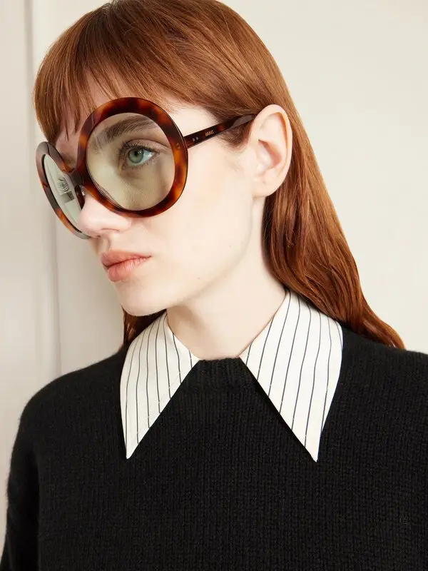 Celine Round-frame Acetate Sunglasses