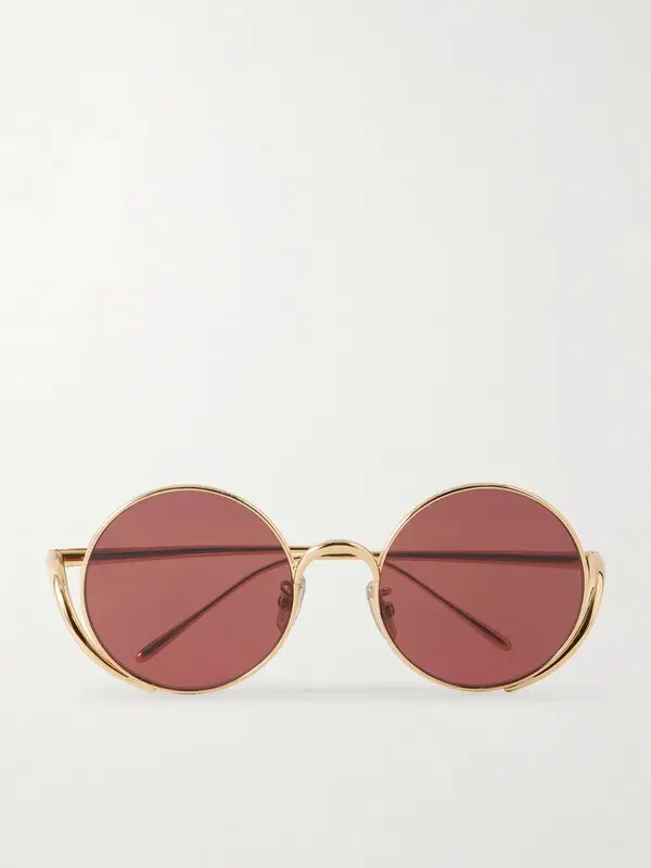 Loewe Round-frame Sunglasses - Gold