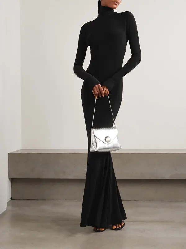 Norma Kamali Stretch-jersey Turtleneck Gown - Black