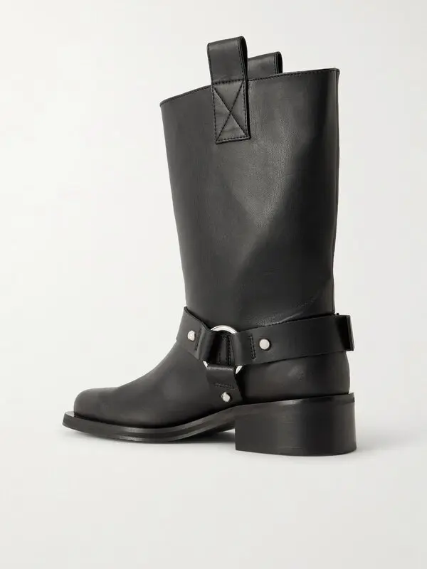 GANNI Buckled Biker Boots - Black