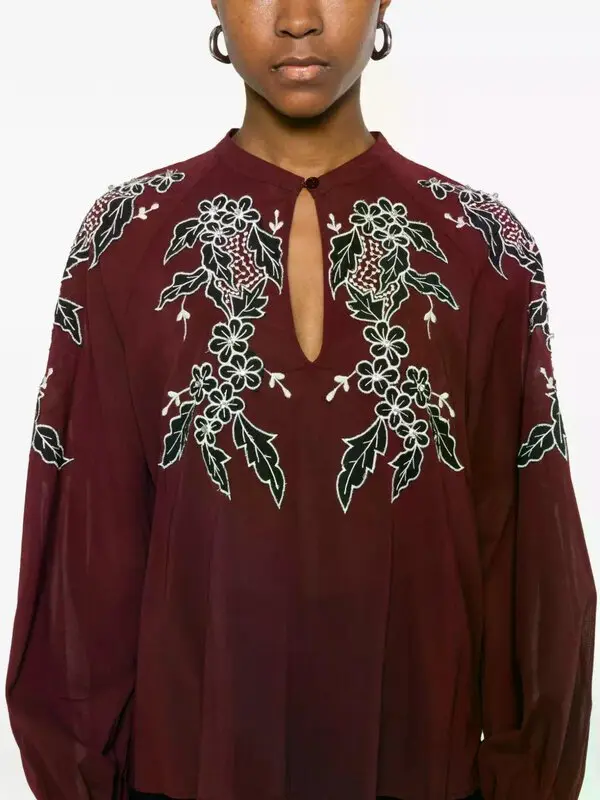 Essentiel Antwerp Floral Embroidered Blouse