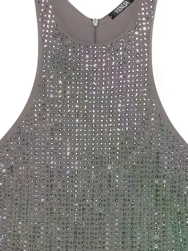 VENUJA Embellished Racerback One-piece Swimsuit - Grey