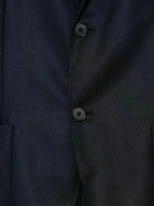 Giorgio Armani Button Herringbone Blazer
