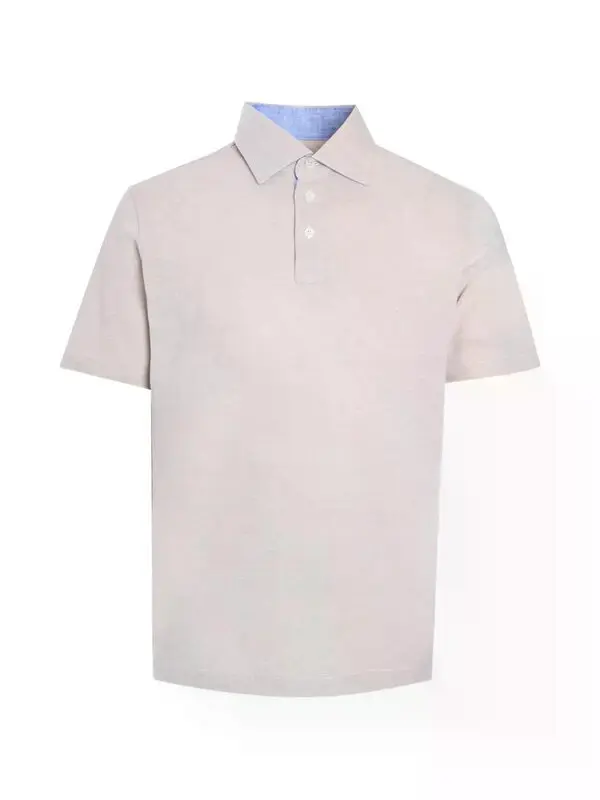 LUIGI BORRELLI Short-sleeve Polo - Neutrals