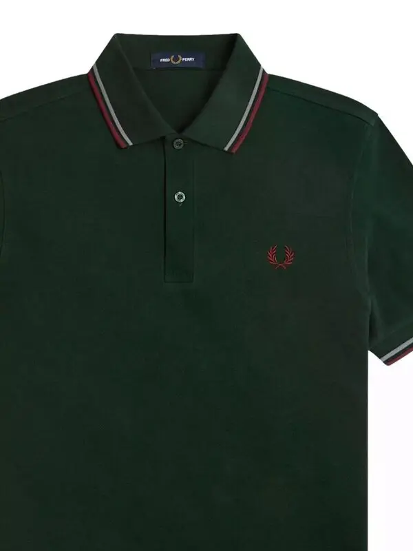 Fred Perry Striped-trim Polo Shirt - Green