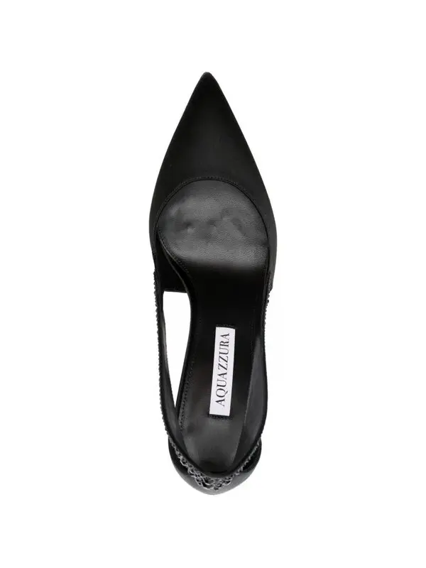 AQUAZZURA Embellished Leather Pumps - Black