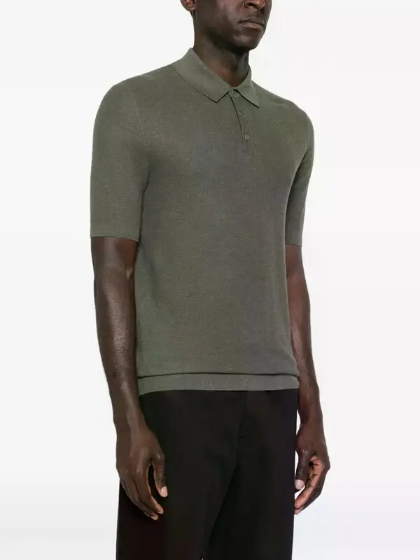 Eric Bompard Piqué-knit Button-fastening Polo Shirt - Green
