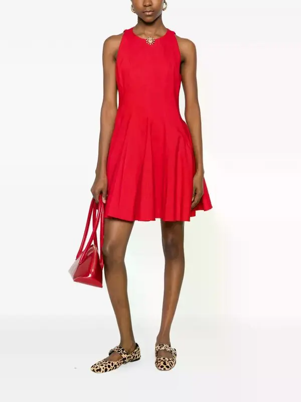 Maje A-line Mini Dress With Halterneck And Brooch Detail