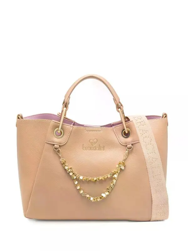 BRACCIALINI Amy Hearts-chain Tote Bag - Neutrals