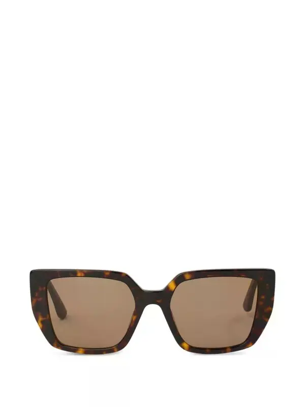 Karl Lagerfeld Autograph Logo Rectangle Sunglasses - Brown