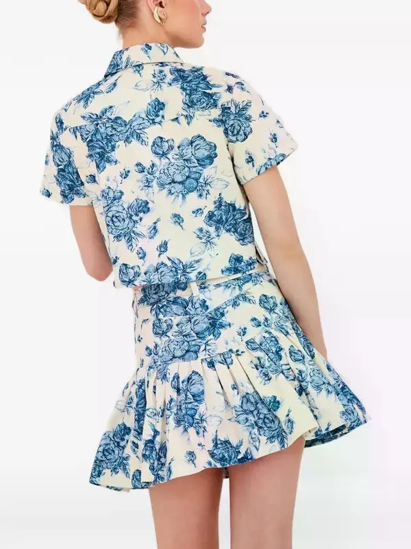 Cara Cara Ohara Floral-print Mini Skirt