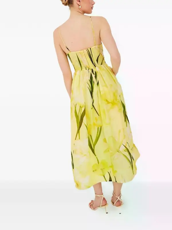 Cara Cara Alba Floral-print Midi Dress - Yellow