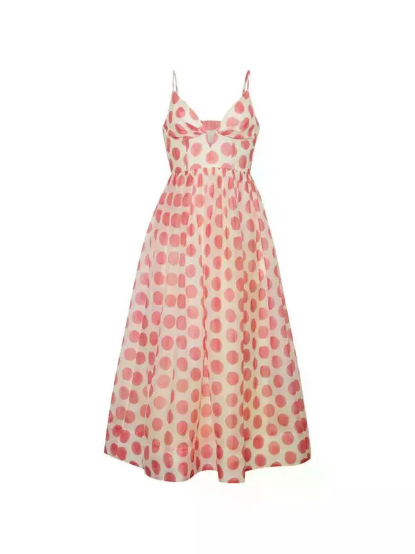 Cara Cara Pero Polka-dot Midi Dress