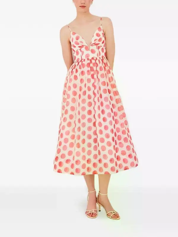 Cara Cara Pero Polka-dot Midi Dress