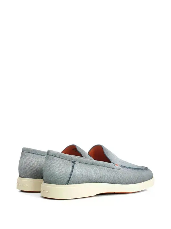 Santoni Stitch-detail Loafers - Blue