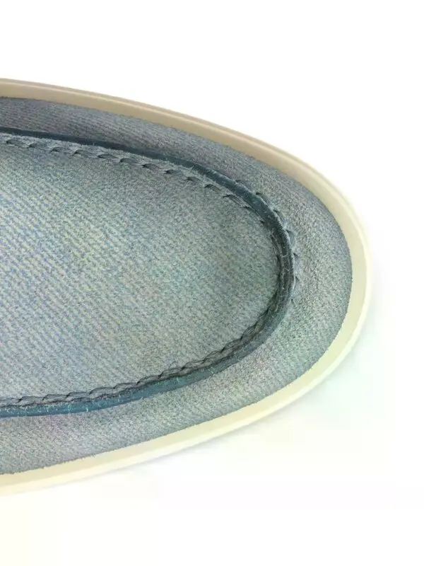 Santoni Stitch-detail Loafers - Blue