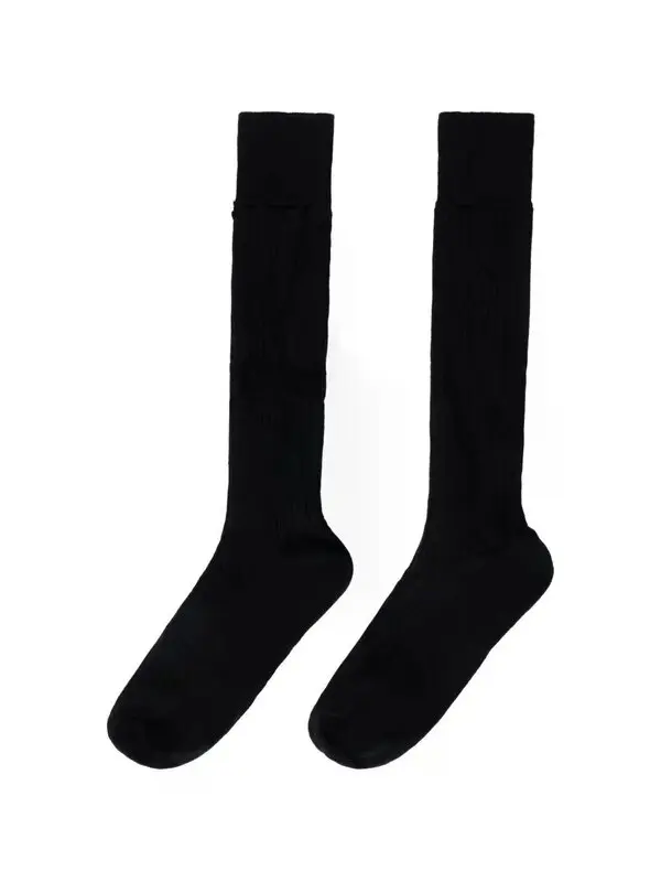 Valentino Garavani Ribbed Socks - Black