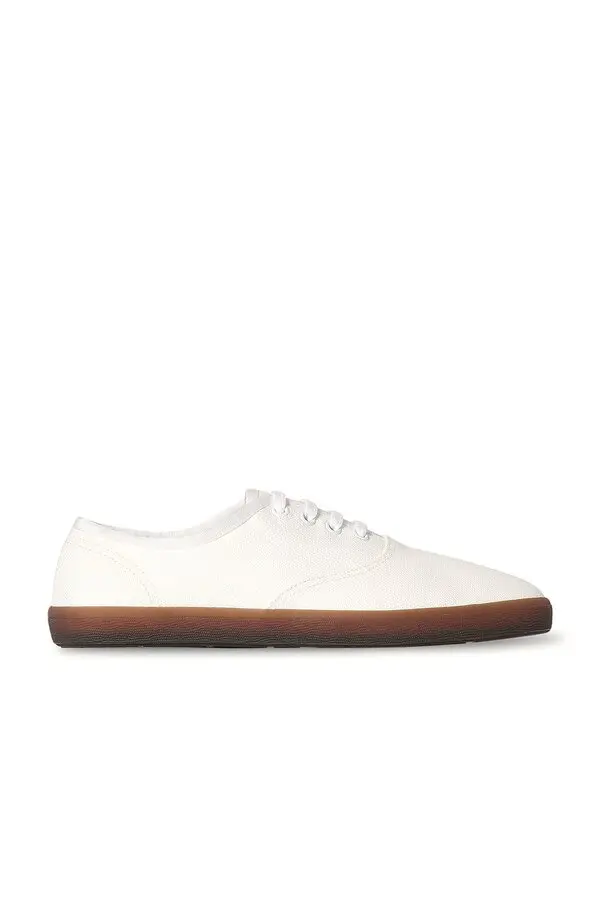 THE ROW Fynn Sneaker - Ivory & Smoked Brown