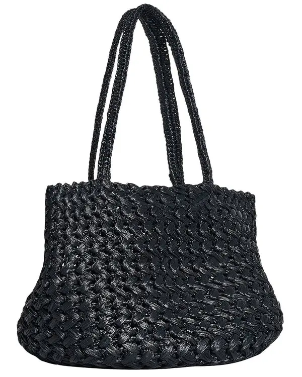 THE ROW Estelle Two Raffia Bag - Black
