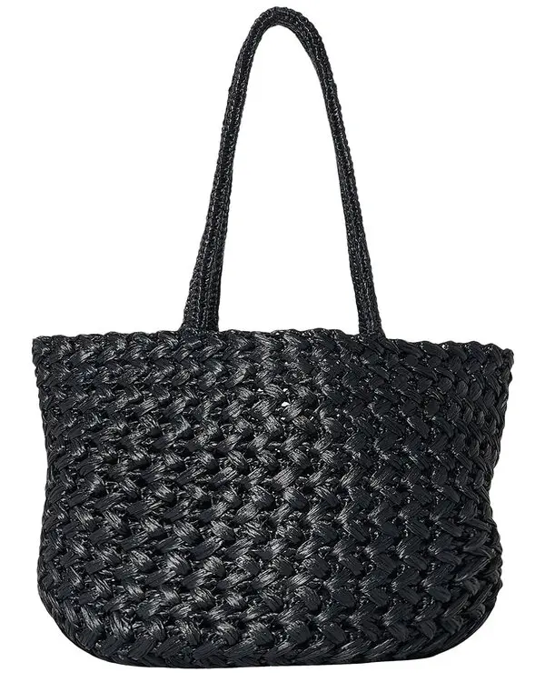 THE ROW Estelle Two Raffia Bag - Black