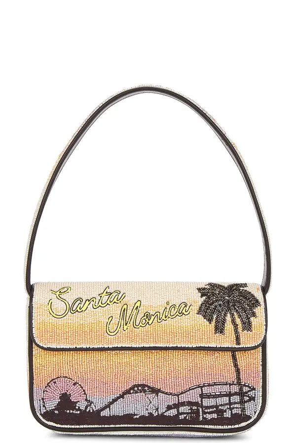 Staud Tommy Beaded Bag - Santa Monica Sunset