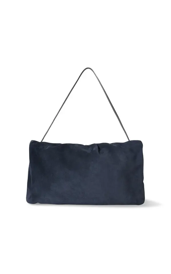THE ROW Xl Bourse Suede Bag - Blue