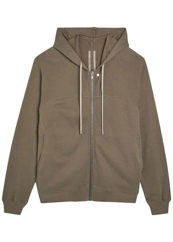 Rick Owens Hooded Cotton Sweatshirt - Brown