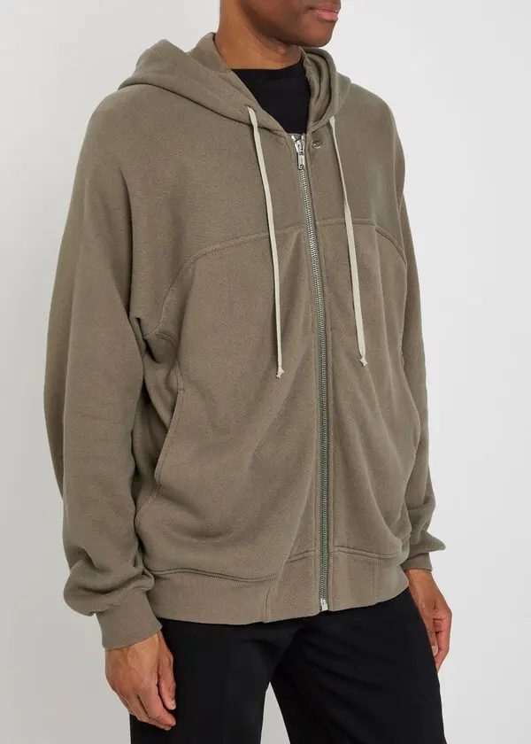Rick Owens Hooded Cotton Sweatshirt - Brown