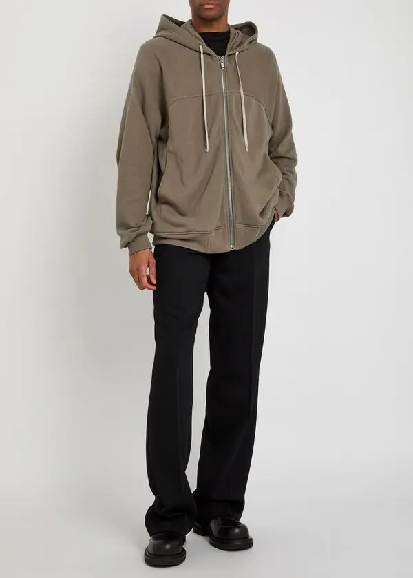 Rick Owens Hooded Cotton Sweatshirt - Brown