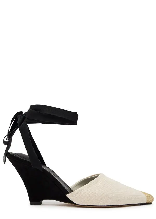 Jacquemus Les Espadrilles 80 Canvas Wedge Sandals