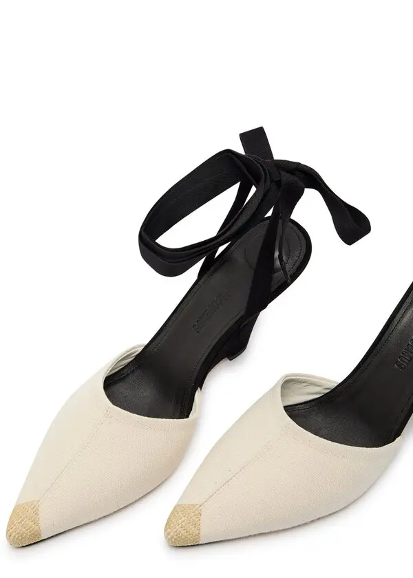 Jacquemus Les Espadrilles 80 Canvas Wedge Sandals