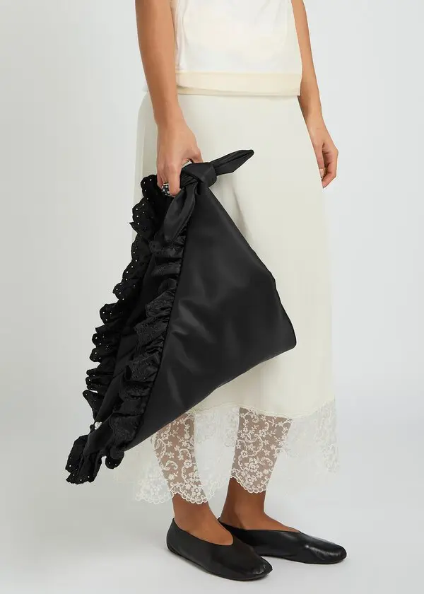 Simone Rocha Padded Satchel Bag With Ruffled Trims