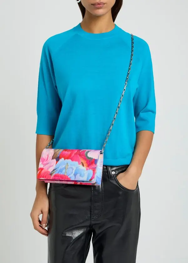 CHRISTIAN LOUBOUTIN Bettina Printed Faille Clutch - Multicoloured