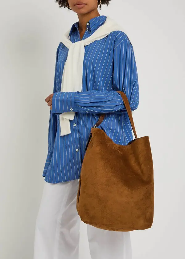 TOTEME Belted Suede Tote