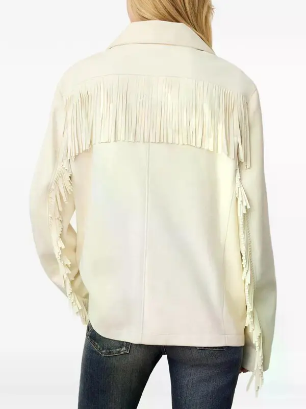 Ralph Lauren Fringe-trim Suede Jacket - Neutrals