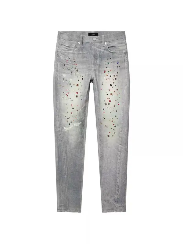 PURPLE BRAND Jewel Embellished Skinny Jeans