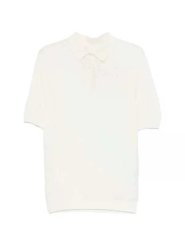 Eric Bompard Buttoned Short-sleeve Polo Shirt - White