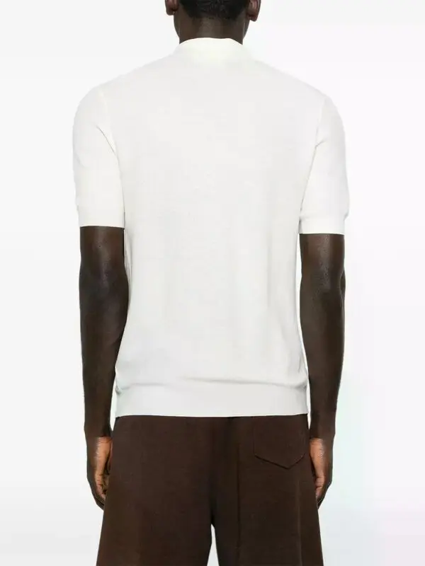 Eric Bompard Buttoned Short-sleeve Polo Shirt - White