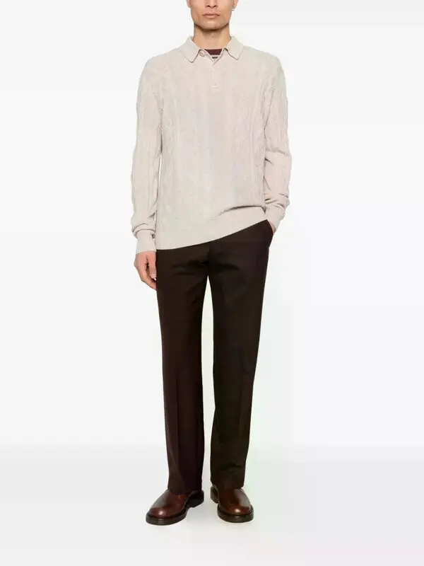 Eric Bompard Cable-knit Polo Shirt