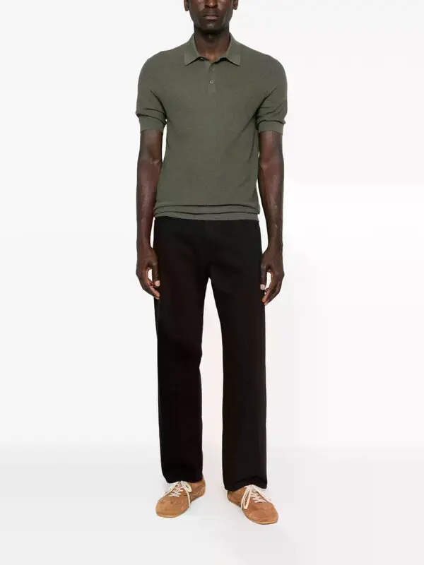 Eric Bompard Piqué-knit Button-fastening Polo Shirt - Green
