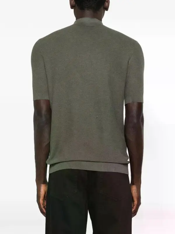 Eric Bompard Piqué-knit Button-fastening Polo Shirt - Green